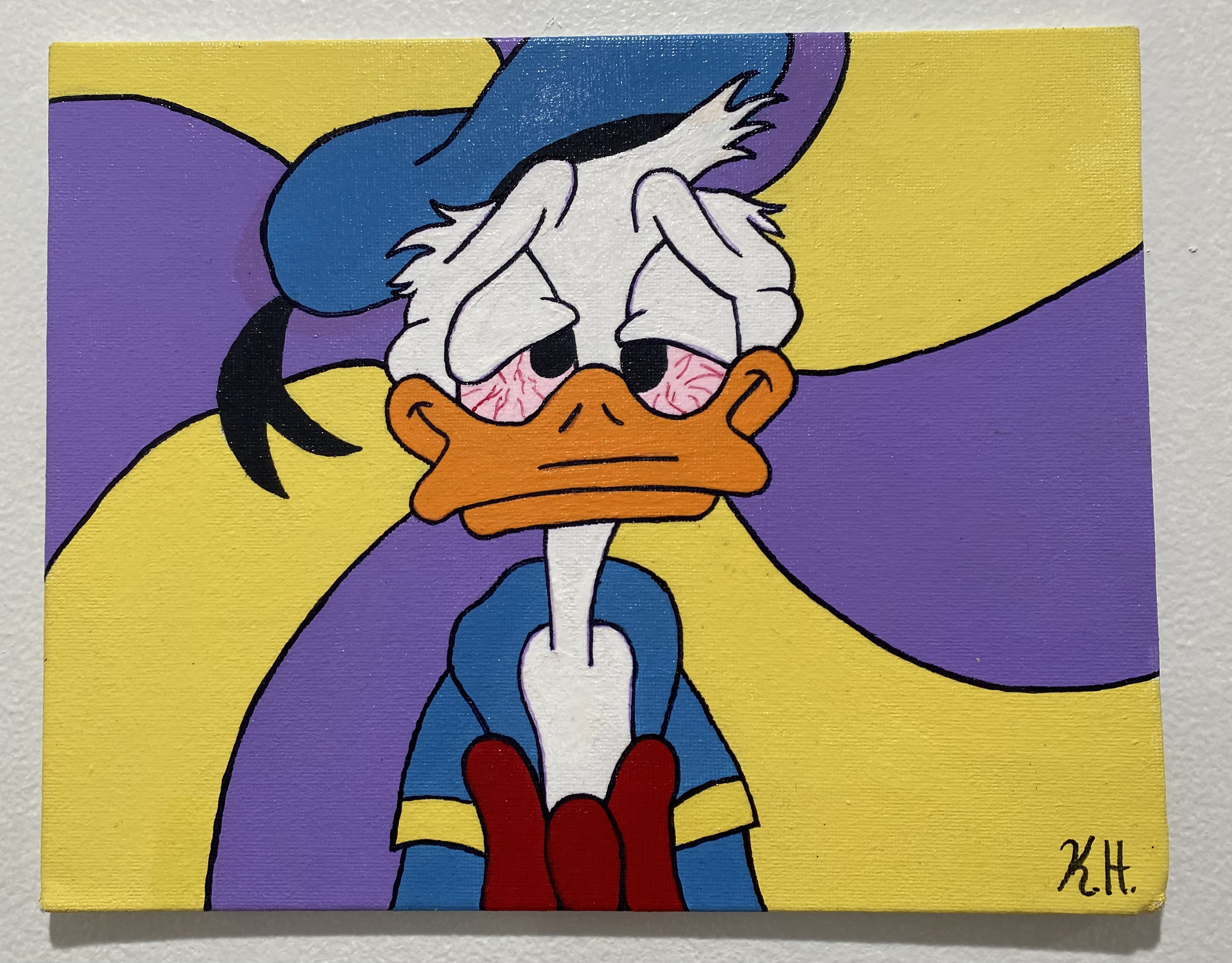 Donald Duck Acrylic Painting - Etsy