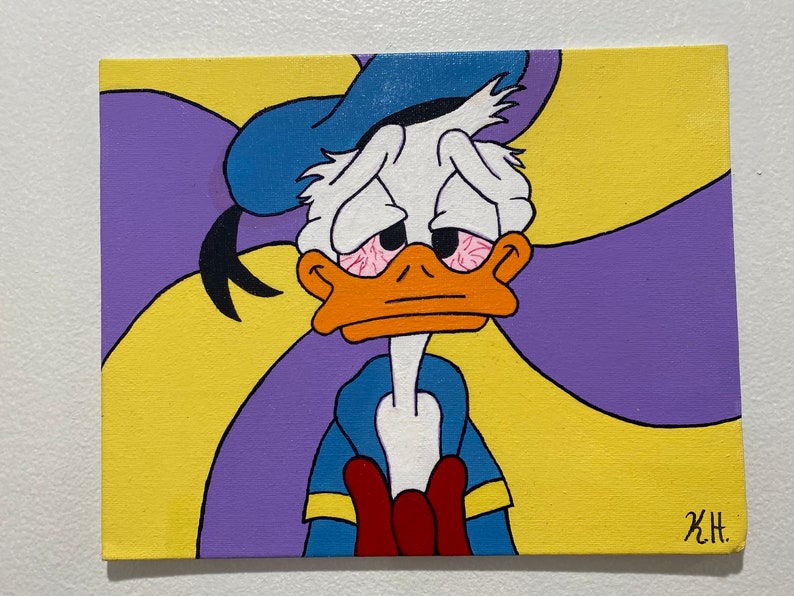 Donald Duck Acrylic Painting - Etsy