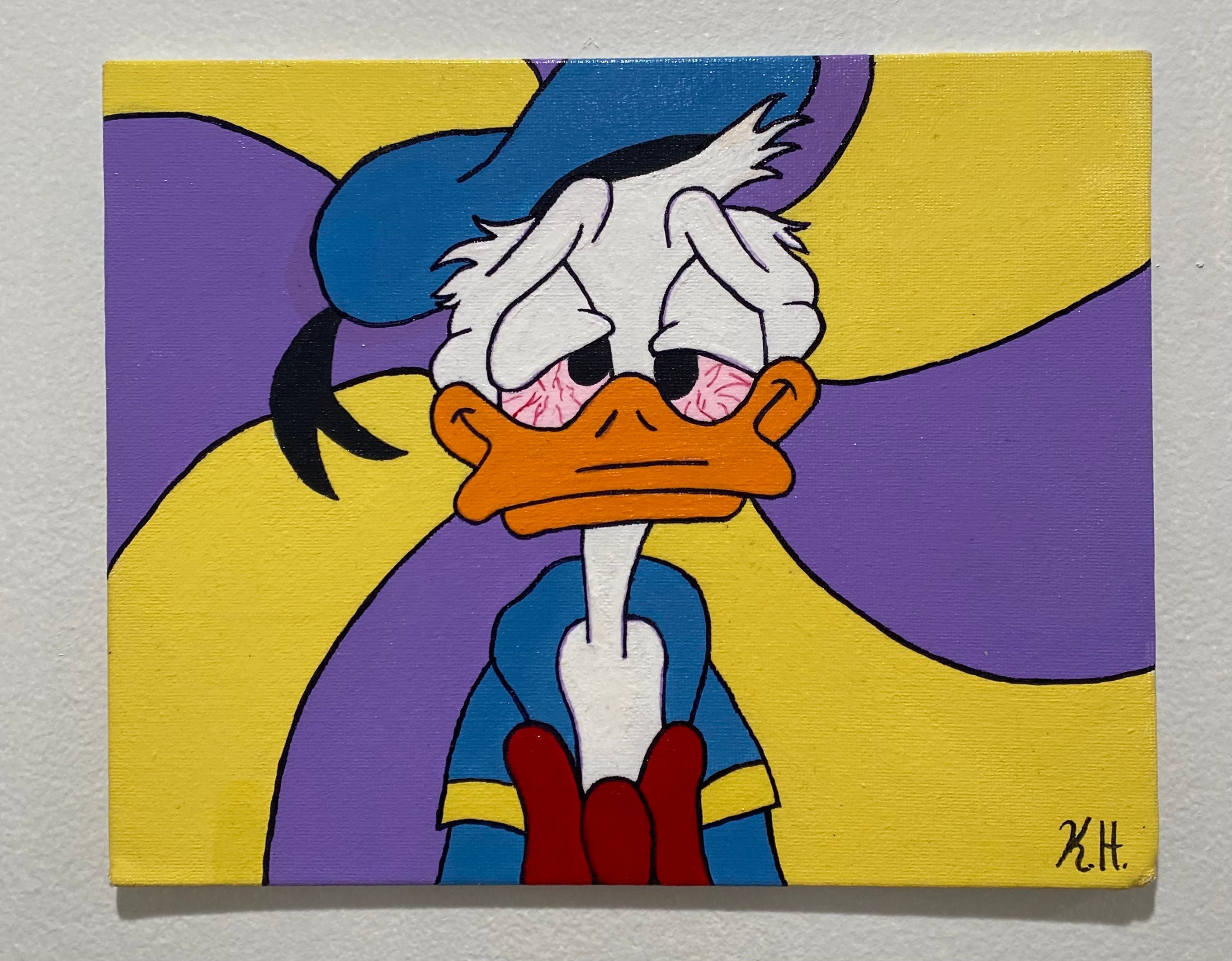 Donald Duck Acrylic Painting - Etsy