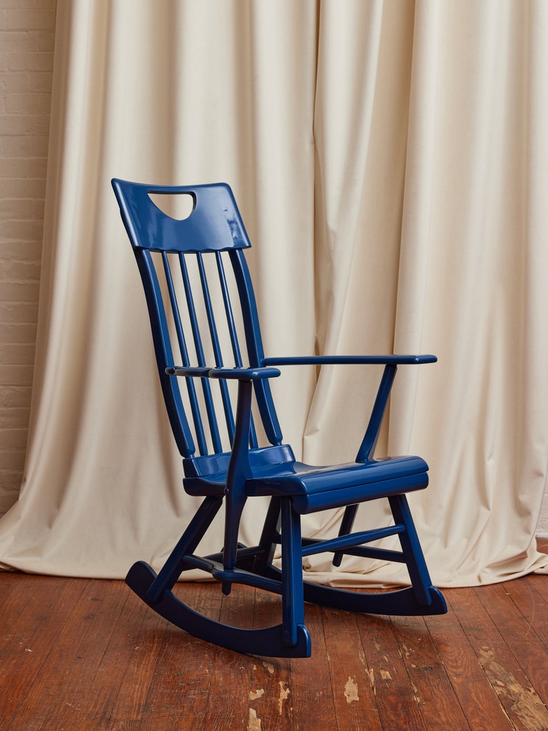 Colonial American High Back Rocker Lacquered - Etsy