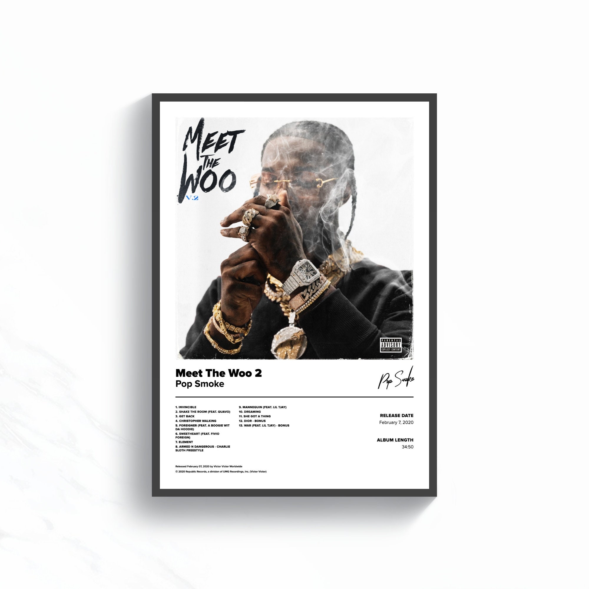 Pop Smoke Poster Meet The Woo 2 Album Cover Unframed Poster | Etsy Pop Smoke Poster Meet The Woo 2 Album Cover Unframed Poster | Etsy
