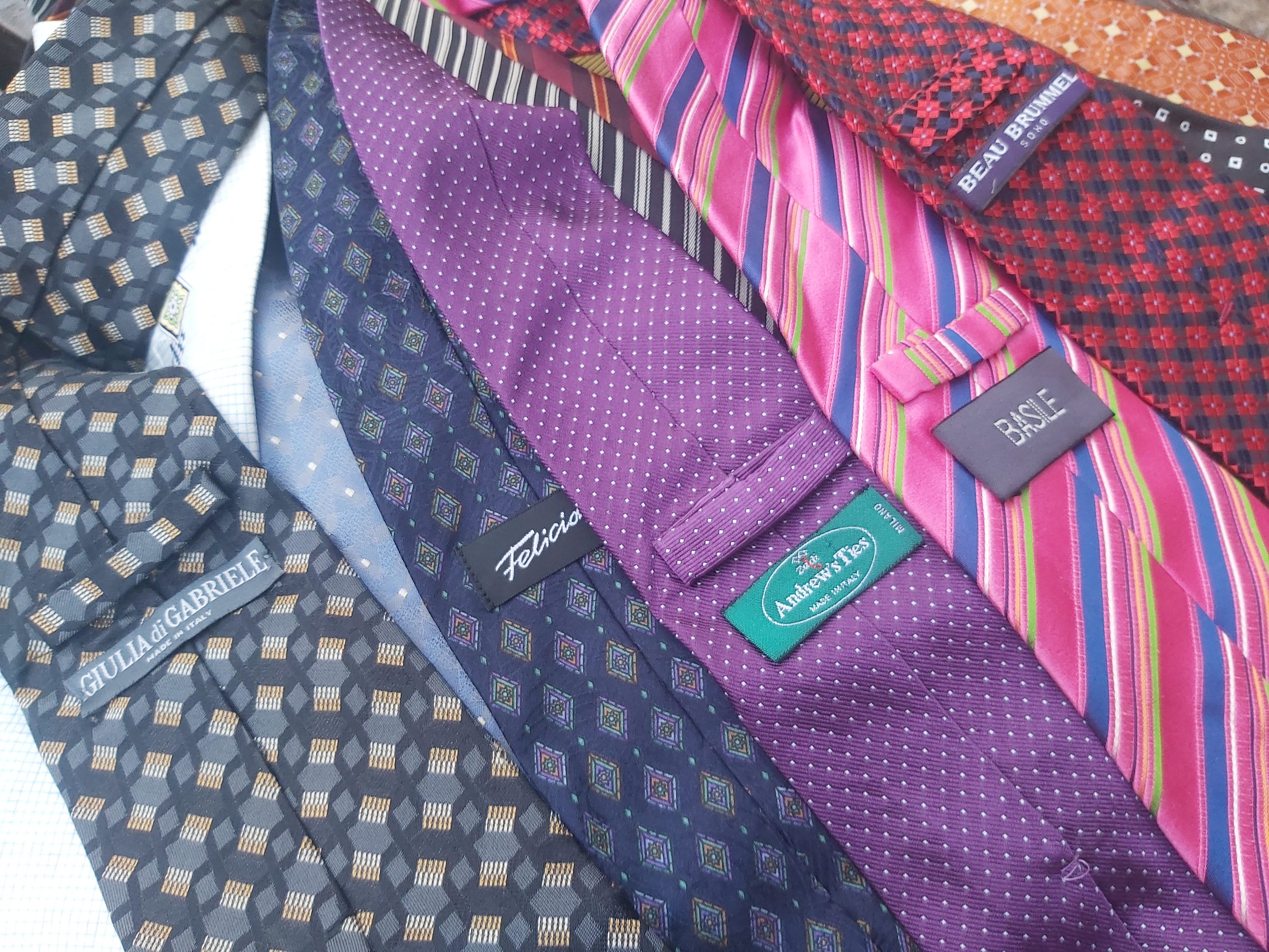 13 Pure Silk Ties Neckties Most of Them Are Made in Italy - Etsy