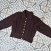 Chocolate Brown Traditional Knitted Austrian Folk Cardigan Sweater ...