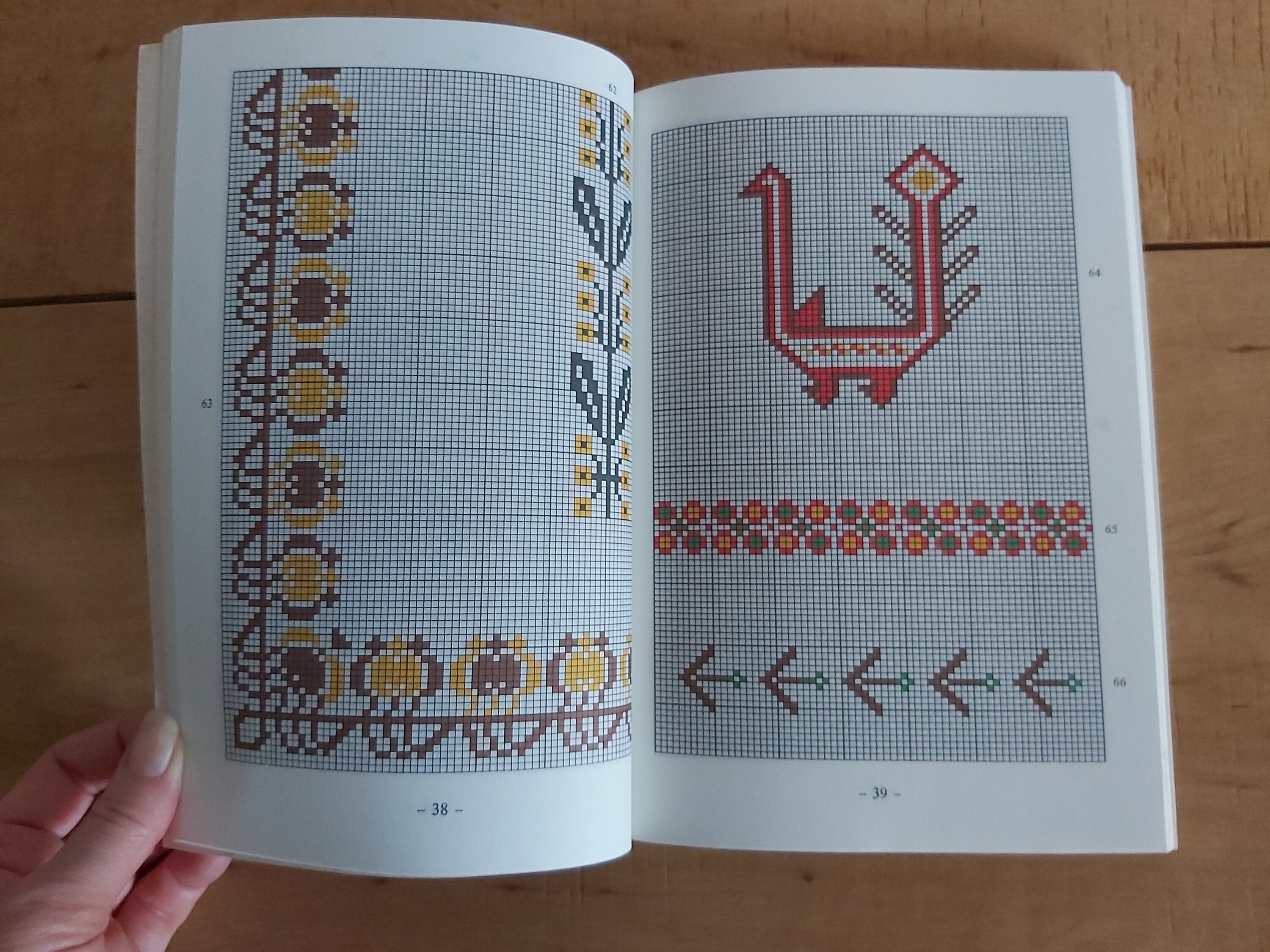 Traditional Eastern-european Folk Cross-stitch Embroidery Vintage ...