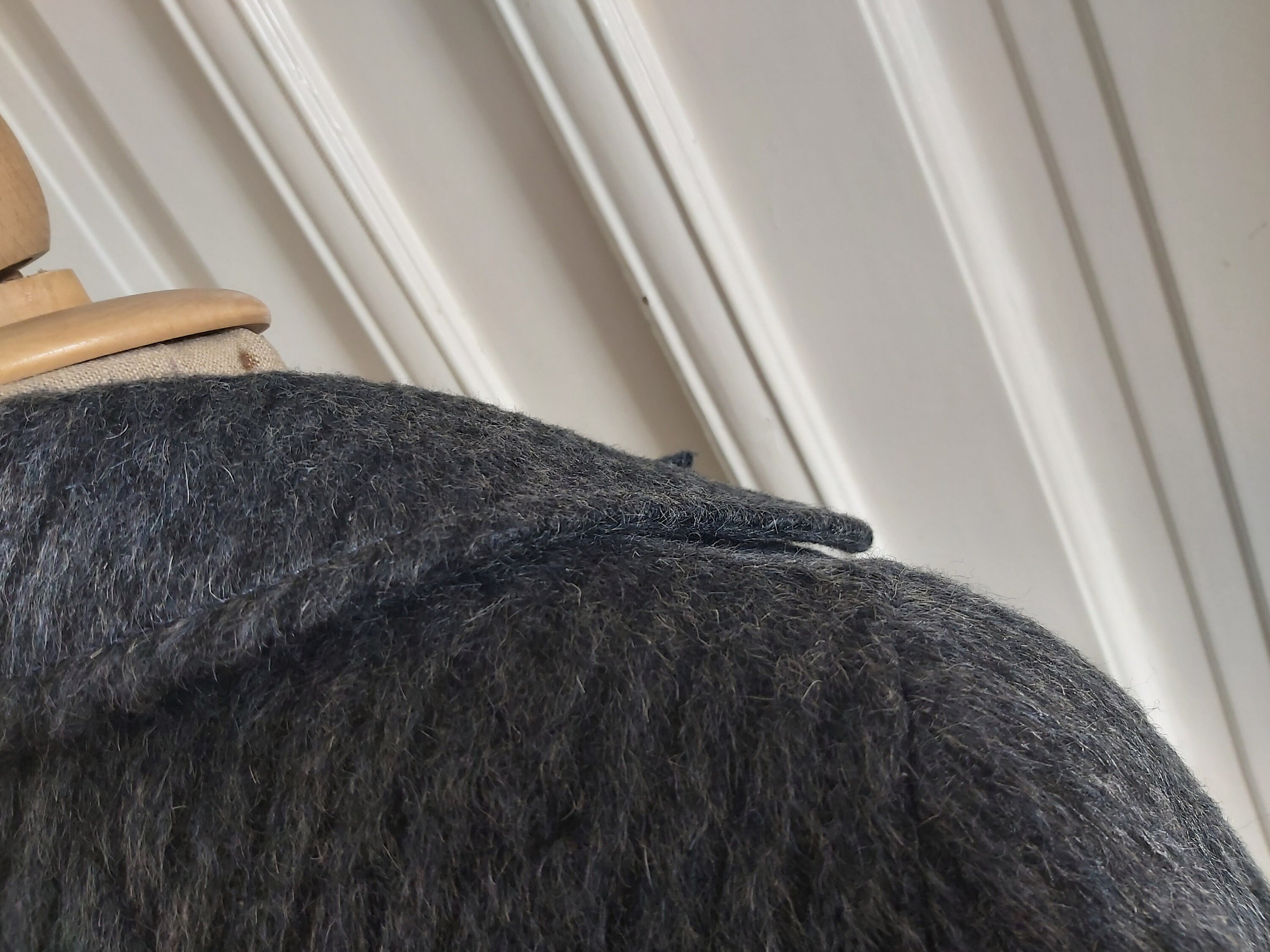 100% Pure Llama Wool Llama Hair Womens Coat Size L in Wonderful Silvery ...