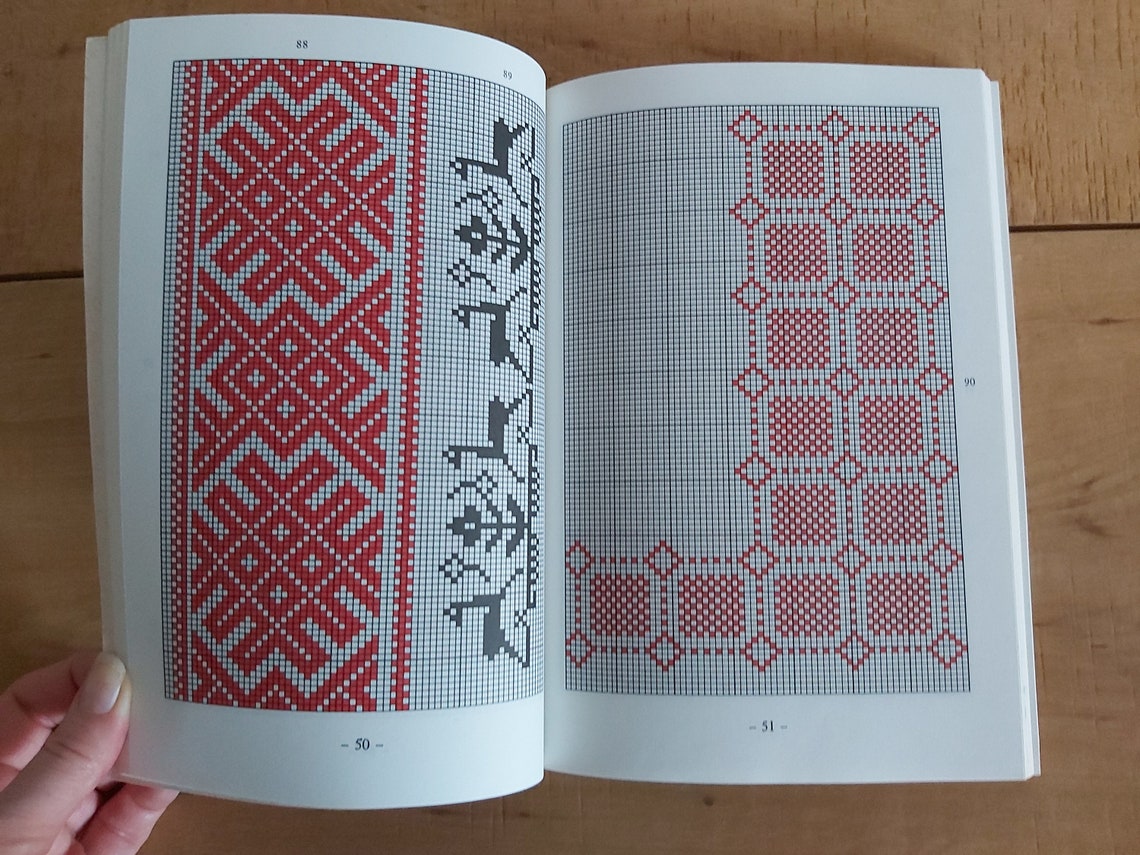 Traditional Eastern-european Folk Cross-stitch Embroidery Vintage ...