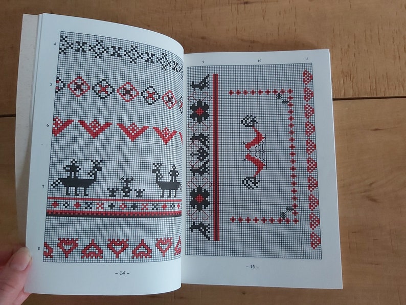 Traditional Eastern-european Folk Cross-stitch Embroidery Vintage ...