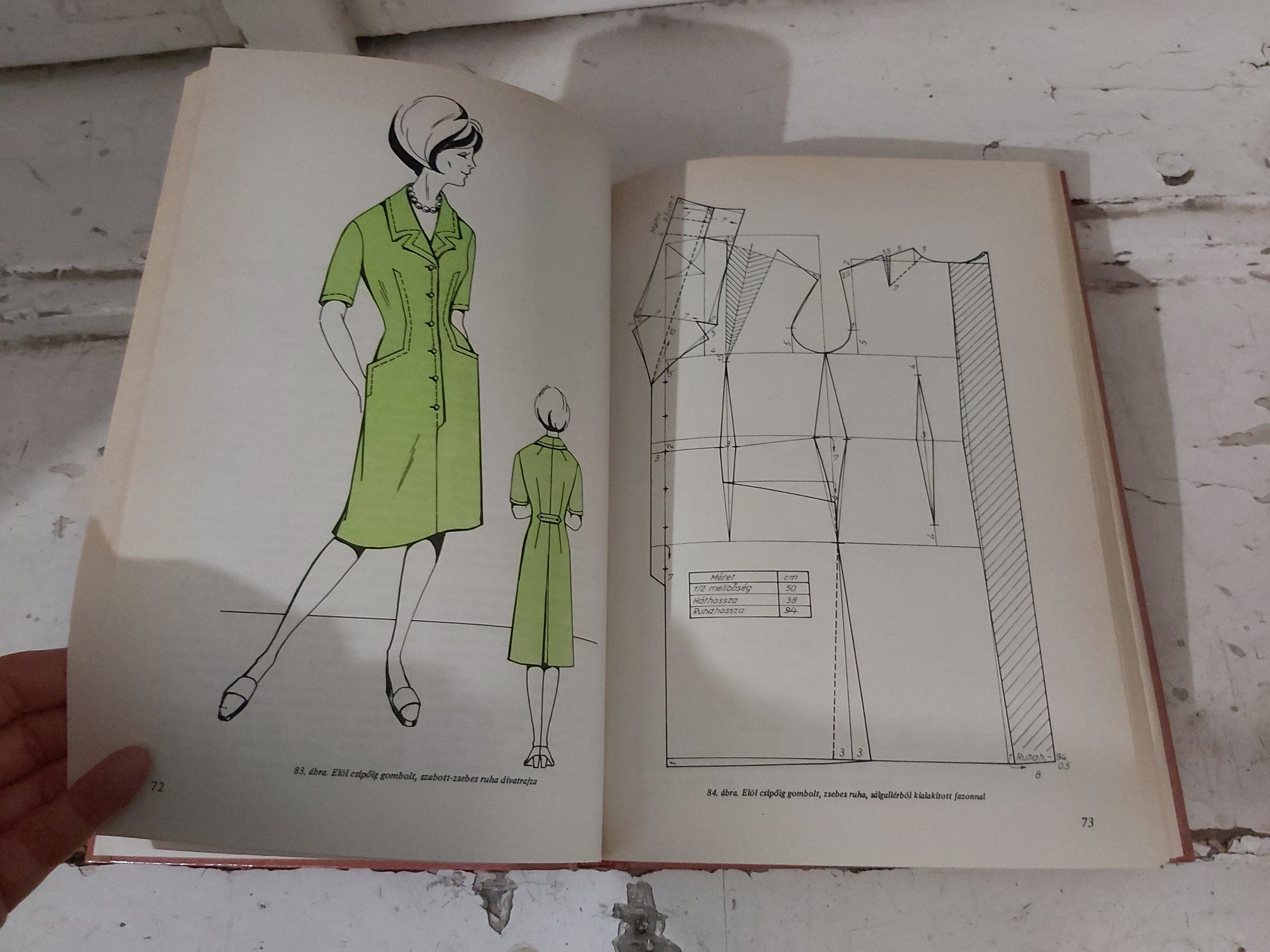 Sewing Pattern Drawing for Ladies Dressmakers Taylors Milliners French ...