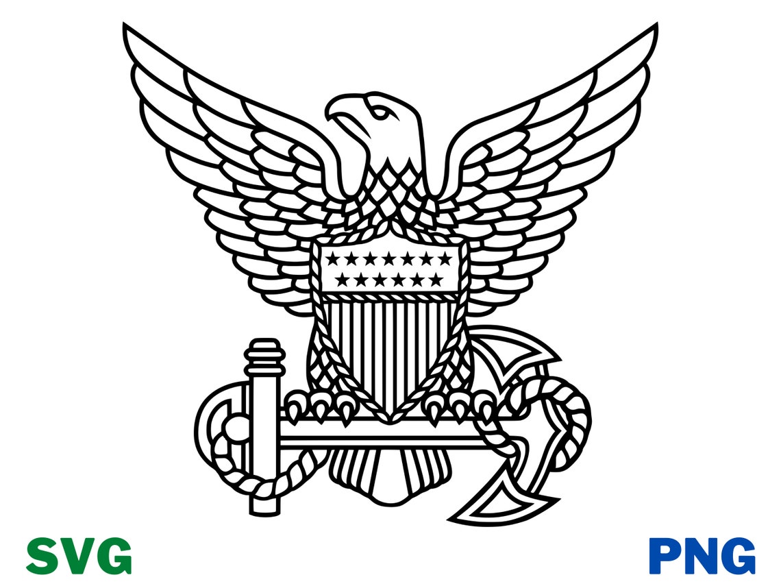 Coast Guard Officer Cap Badge SVG Pngdigital Download Only | Etsy