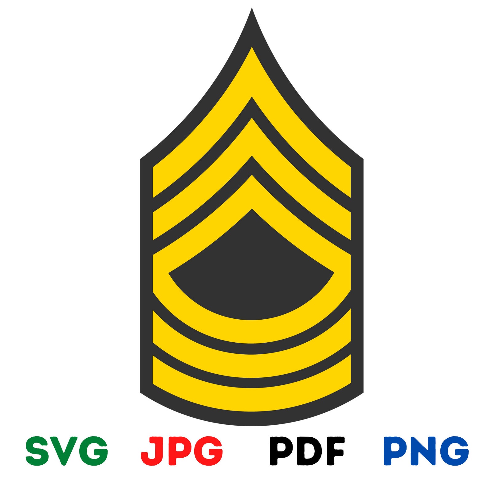 Army Non Commissioned Officer Rank E-8 Master Sergeant MSG svg | Etsy