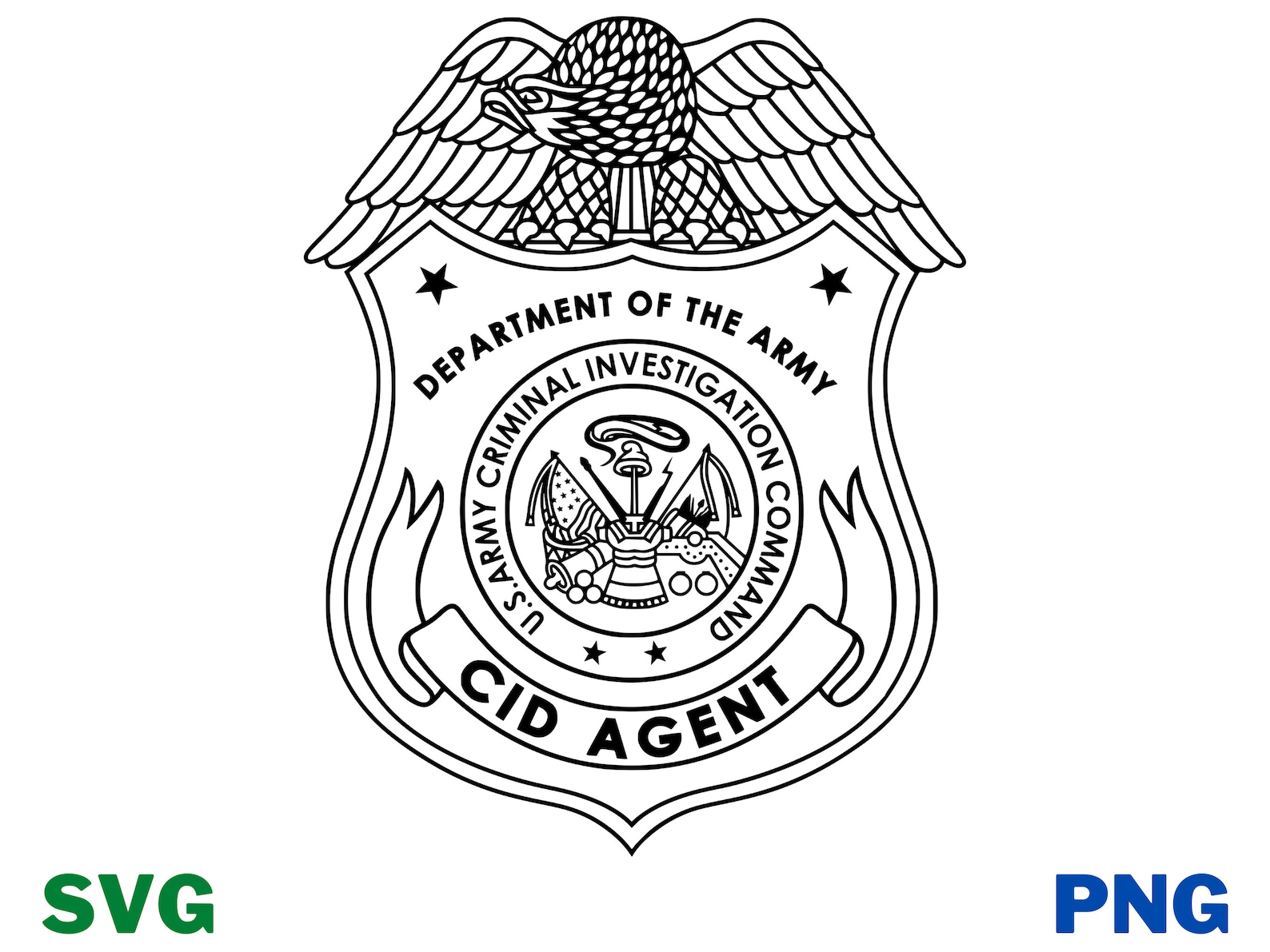 Army Criminal Investigation Command Badge CID SVG PNGDigital | Etsy