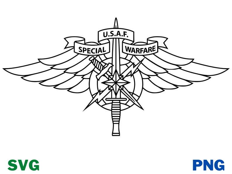 Air Force Special Warfare Badge SVG PNG Digital Download | Etsy