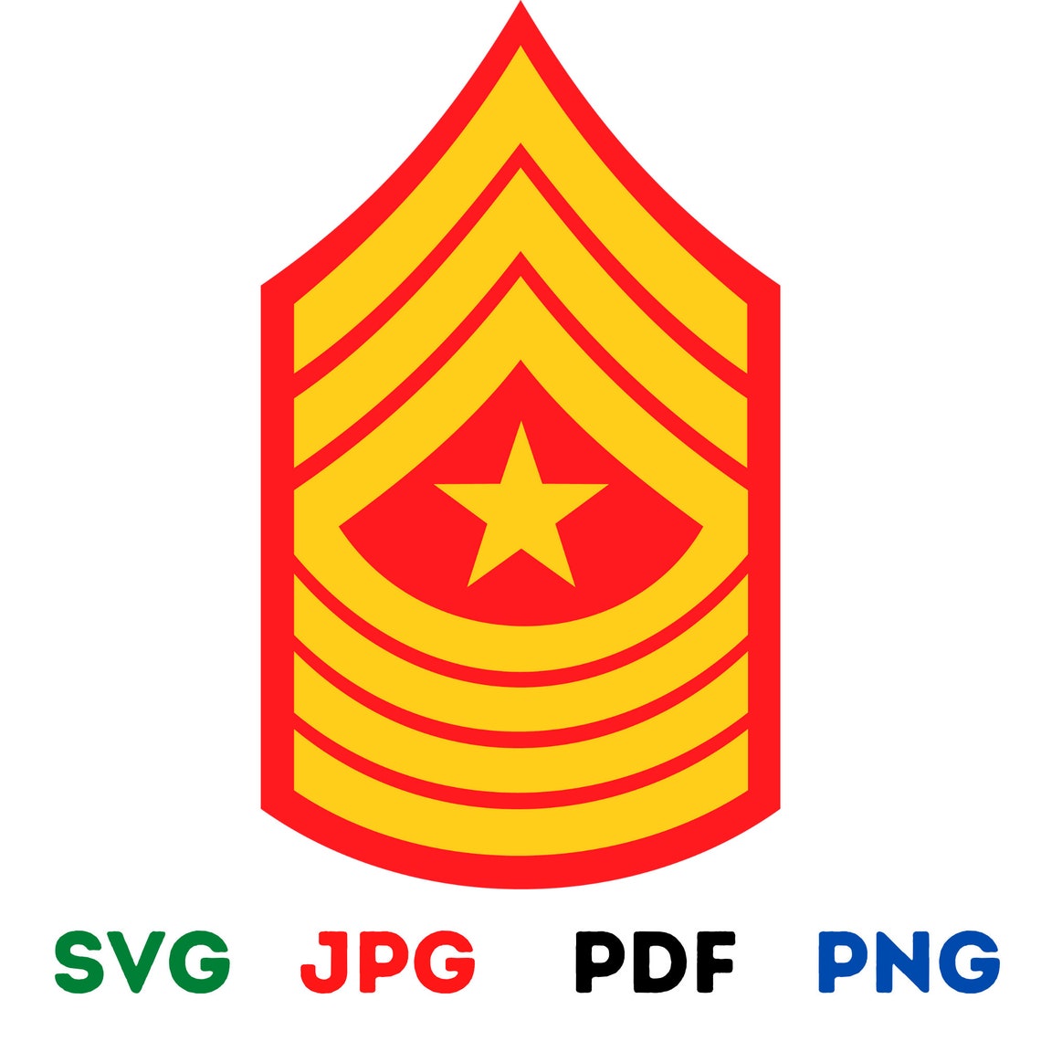 USMC Enlisted Rank E-9 Sergeant Major SGTMAJ Svg Pngdigital | Etsy