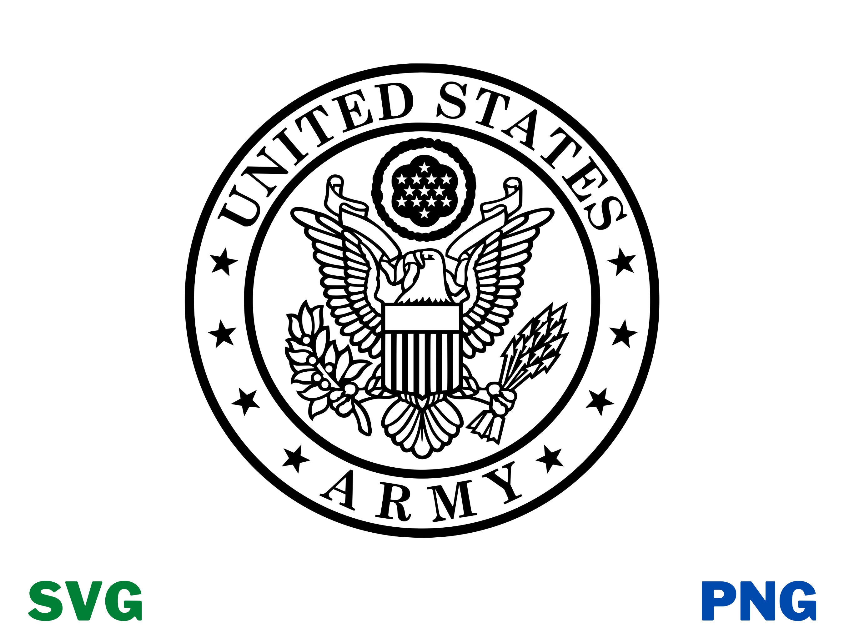 Army Crest SVG PNGDigital Download Only Military Insignia | Etsy