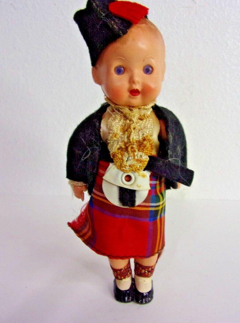 Vintage 1950's Roddy Scottish Doll Made in England- Hard Plastic - Etsy