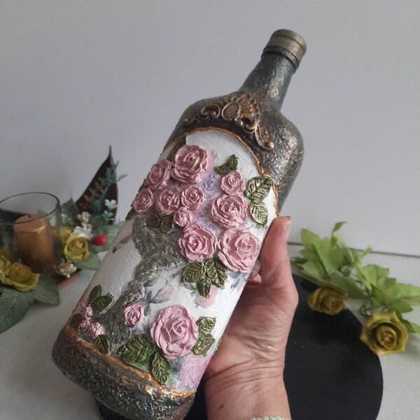 Decoupage Bottles - Etsy