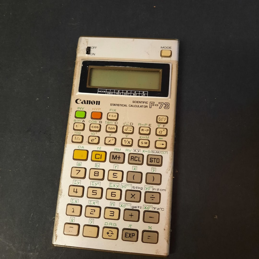 Japanese Calculator From the 1980s. Vintage Canon F-73 Scientific ...
