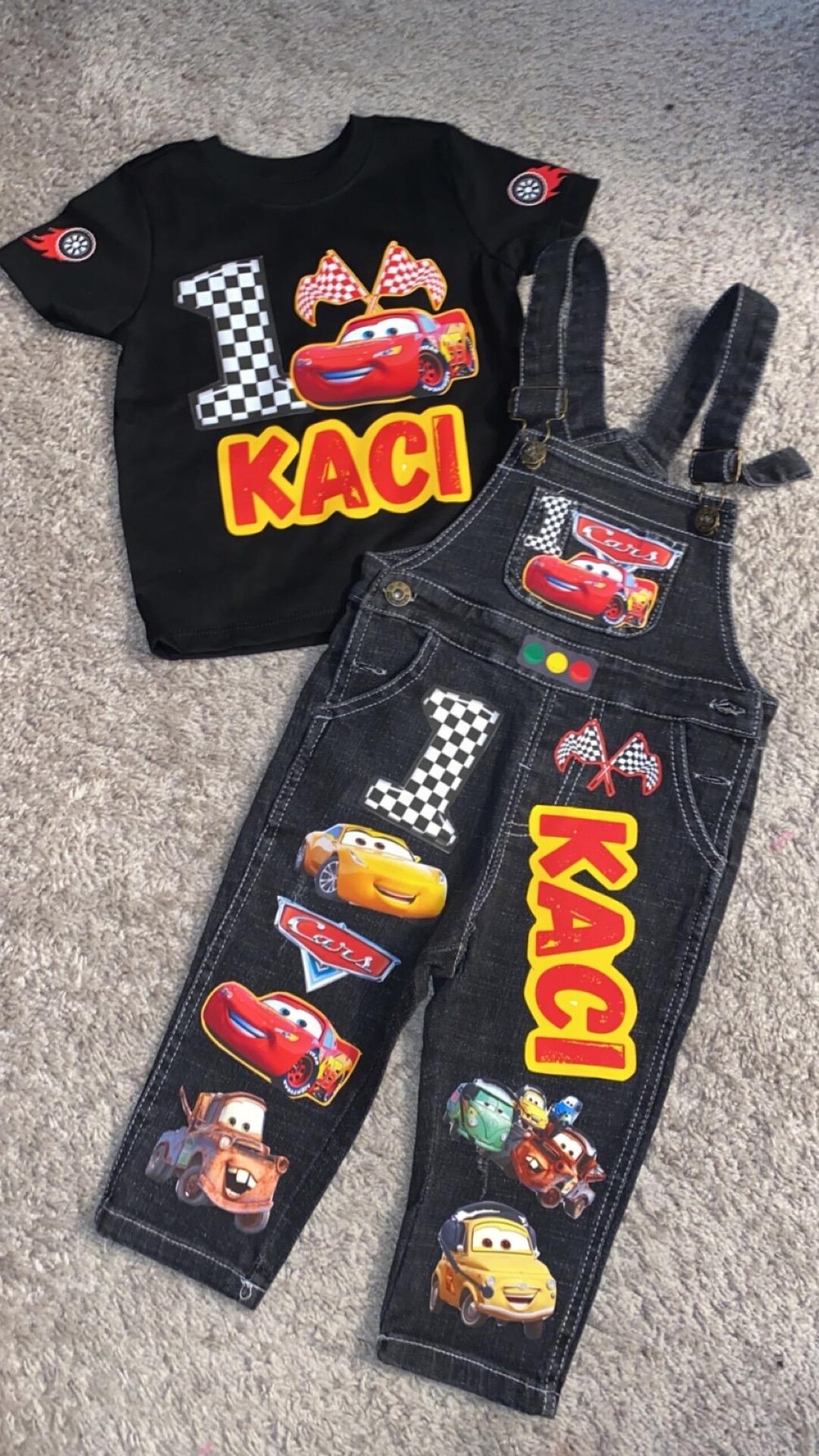Cars NASCAR Character Inspired 1st Birthday Set Custom Birthday Outfit ...