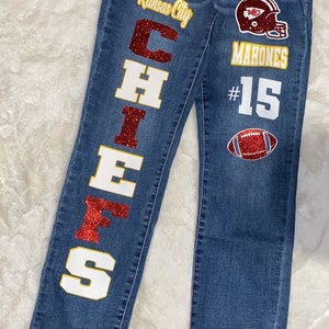 Custom Football Team Jeans - Etsy