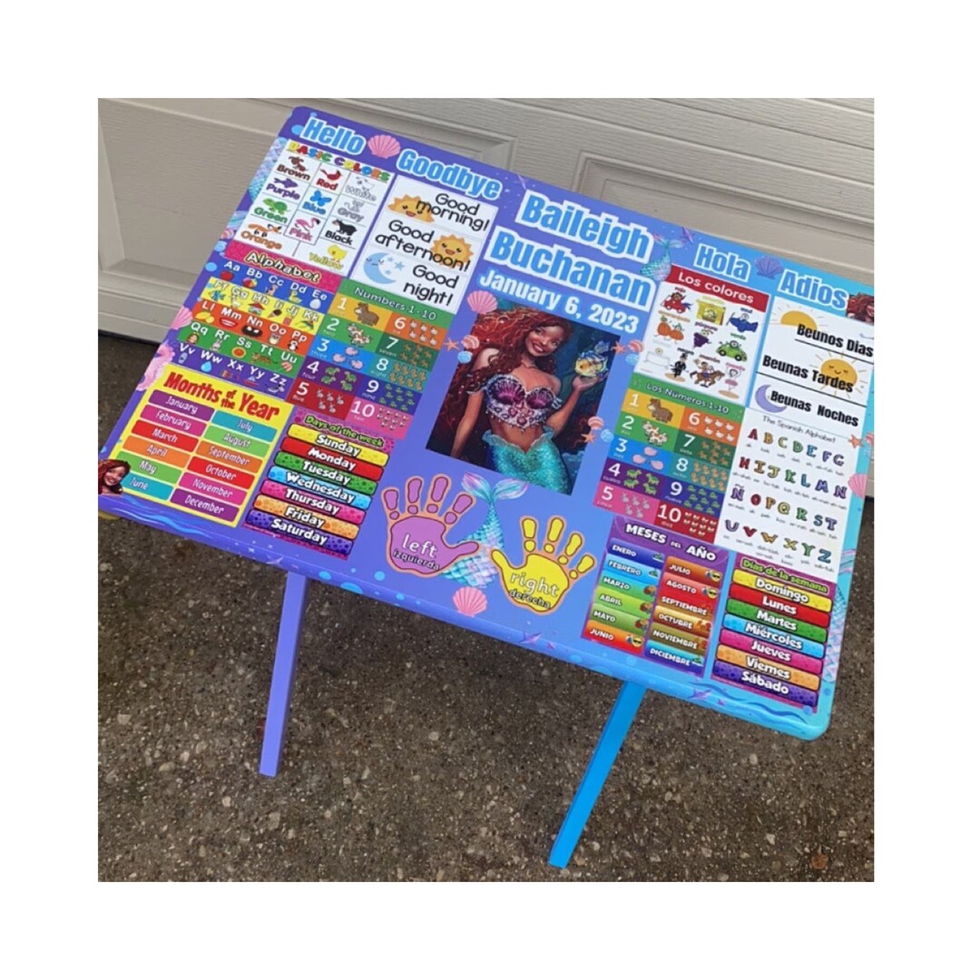Kids Learning Table Christmas Gift Study Desk for Children ...