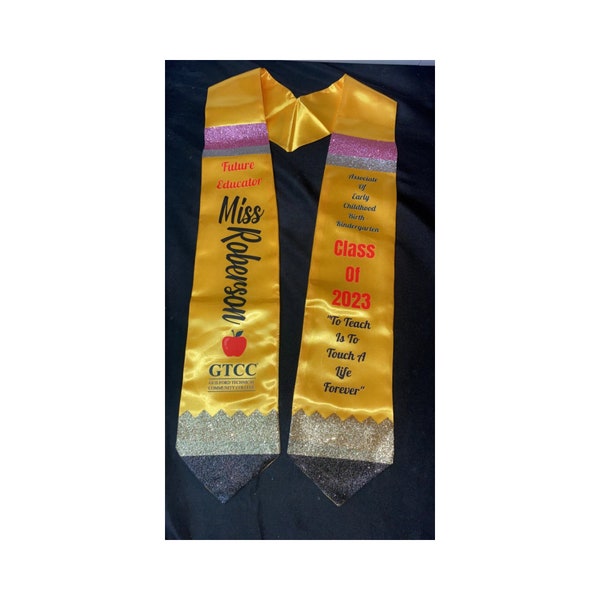 Graduation Stole for Teachers - Etsy