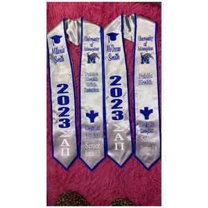 Custom Graduation 2025 Stole - Senior College Graduation Sash ...