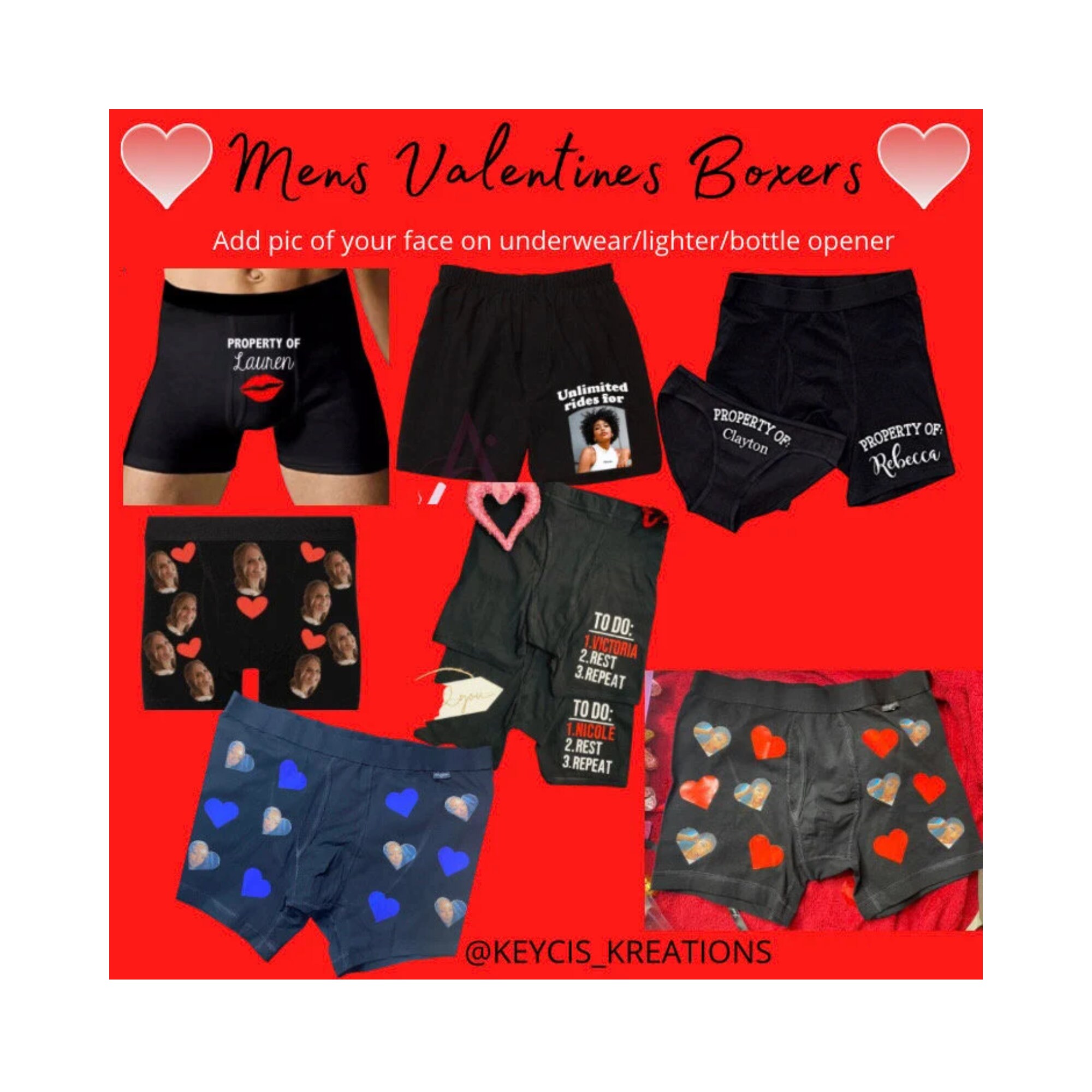 Mens valentines day underwear store