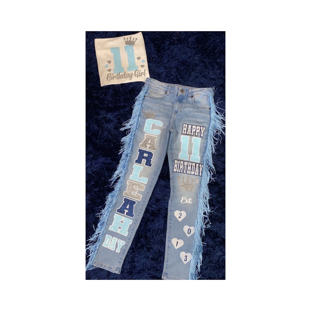 Custom Birthday Jeans - Personalized Denim for Birthdays, Unique ...