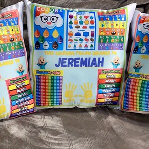 Learning Pillows Educational Alphabet and Number Pillows for Kids Soft ...