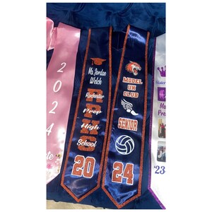 Custom Graduation 2025 Stole - Senior College Graduation Sash ...
