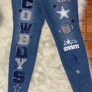 Custom Football Team Jeans - Etsy