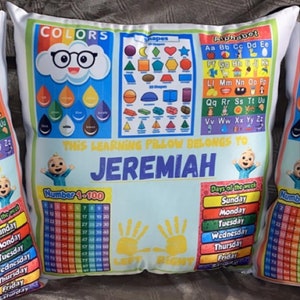 Learning Pillows Educational Alphabet and Number Pillows for Kids Soft ...