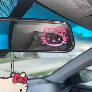 Cute Kitty, Car Decal, Rear View Mirror Sticker, Car Window Sticker ...