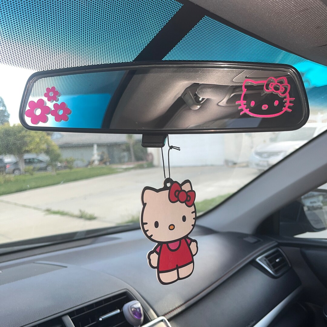 Cute Kitty, Car Decal, Rear View Mirror Sticker, Car Window Sticker ...