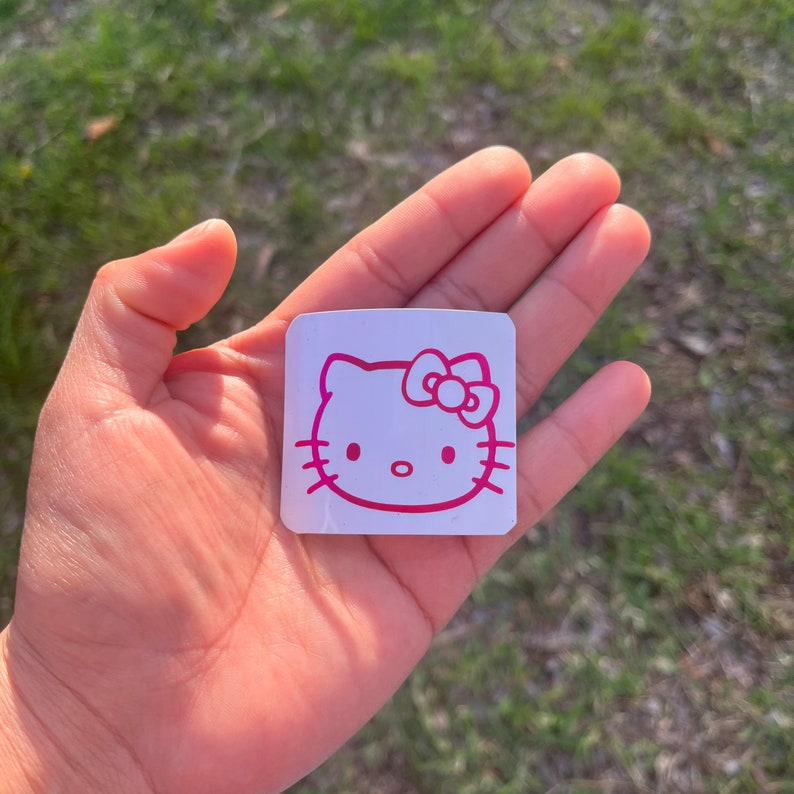 Cute Kitty Car Decal Rear View Mirror Sticker Car Window - Etsy