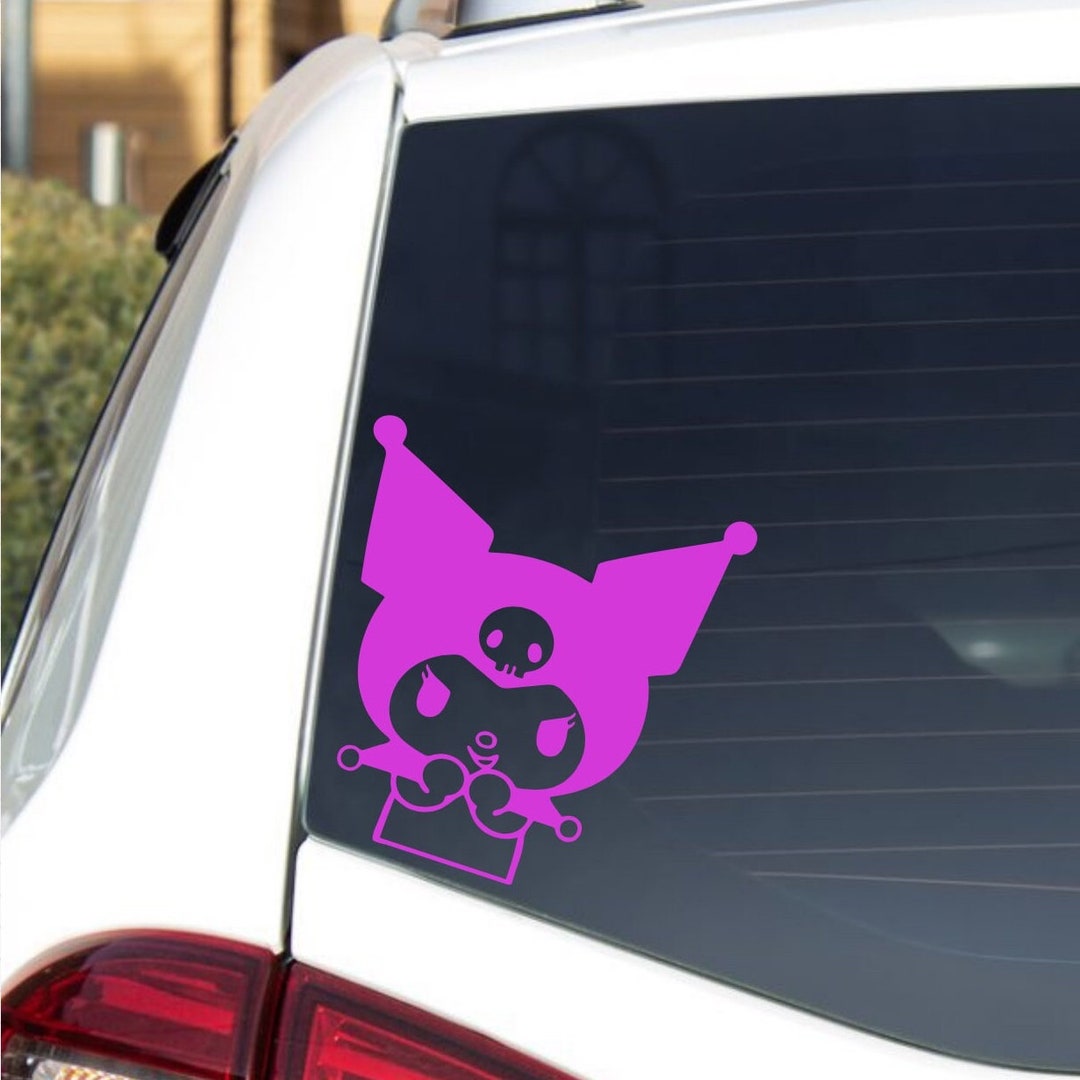 Kuromi, Car Decal, Rear View Mirror Sticker, Hello Kitty, Car Window ...