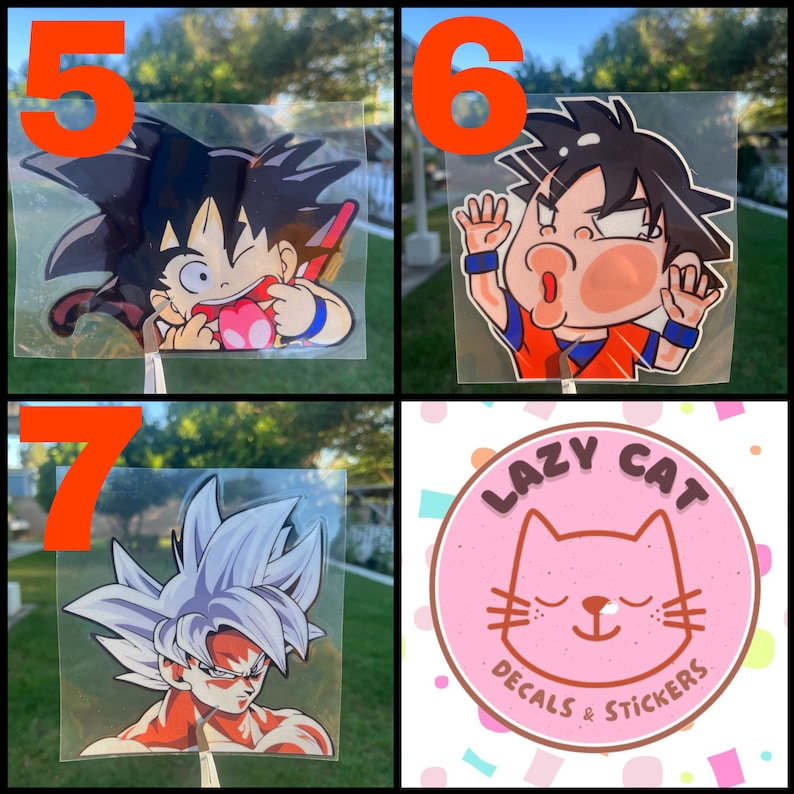 Dragon Decal Goku Decal Kid Goku Sticker Dbz Decal - Etsy