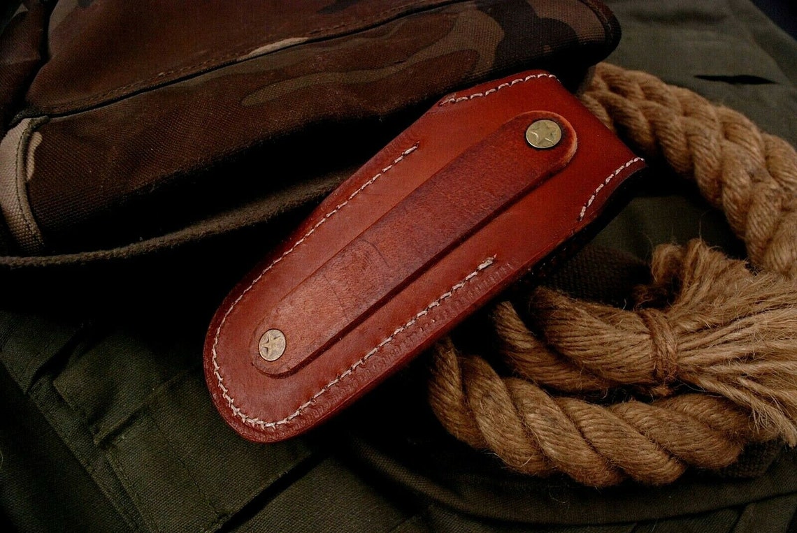Handmade Cow Leather Sheath for Folding Knife Making Supply - Etsy