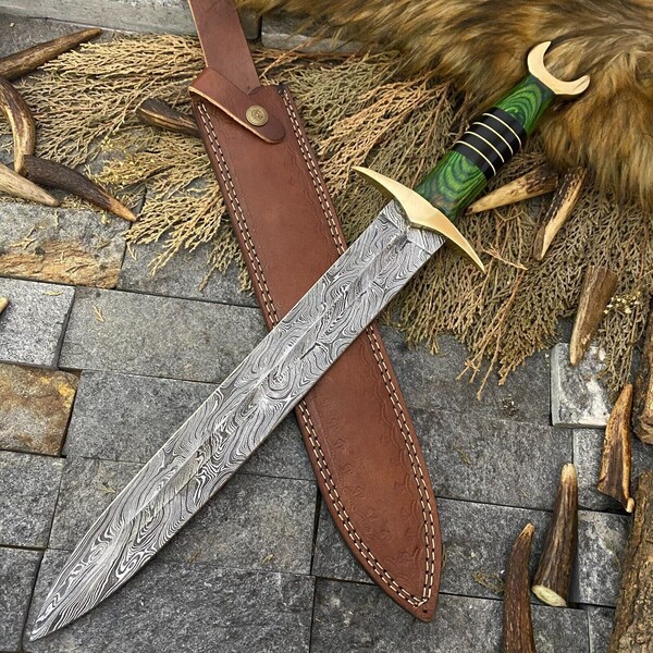 Damascus Dagger - Etsy