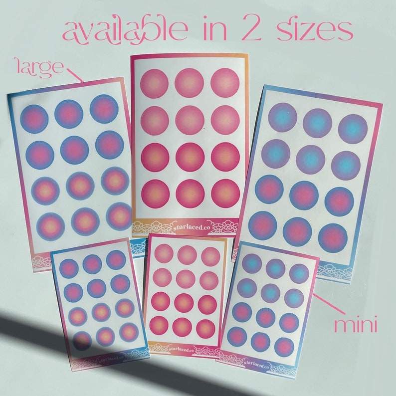 Aura Circles Sticker Sheet | Aesthetic Aura Stickers, Aesthetic ...