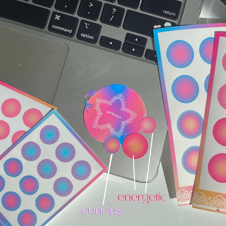 Aura Circles Sticker Sheet | Aesthetic Aura Stickers, Aesthetic ...