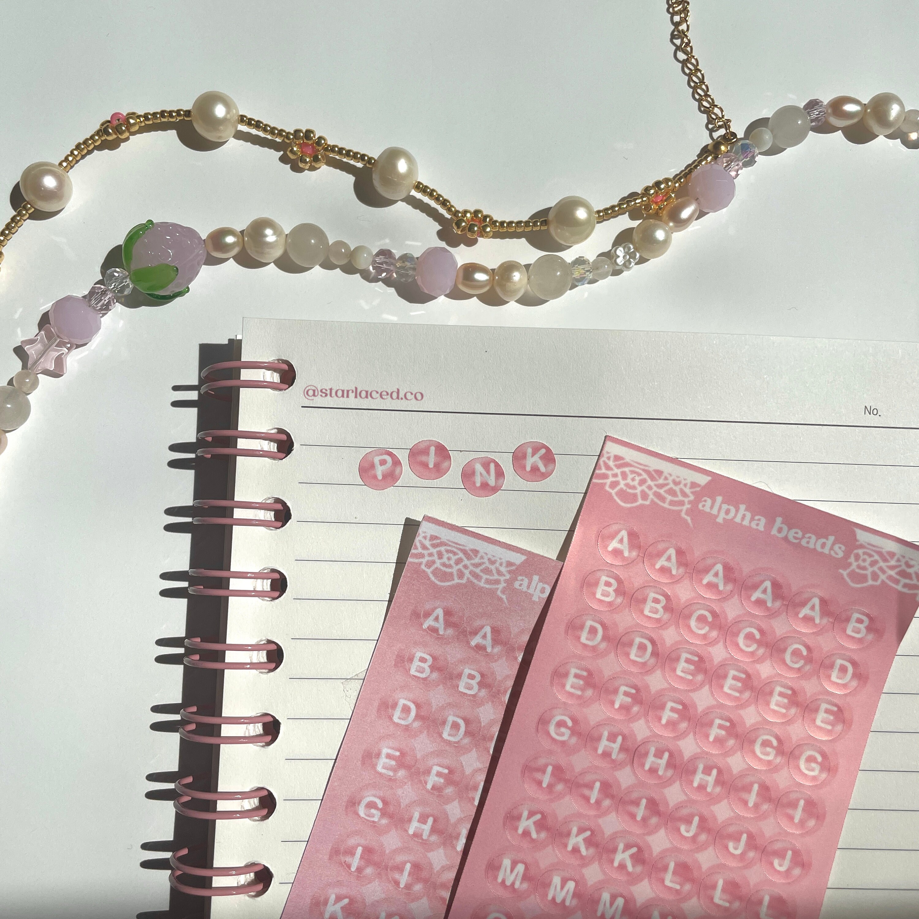 Alpha Beads Sticker Sheet | Alphabet Sticker Sheet, Letter Stickers, 3D ...