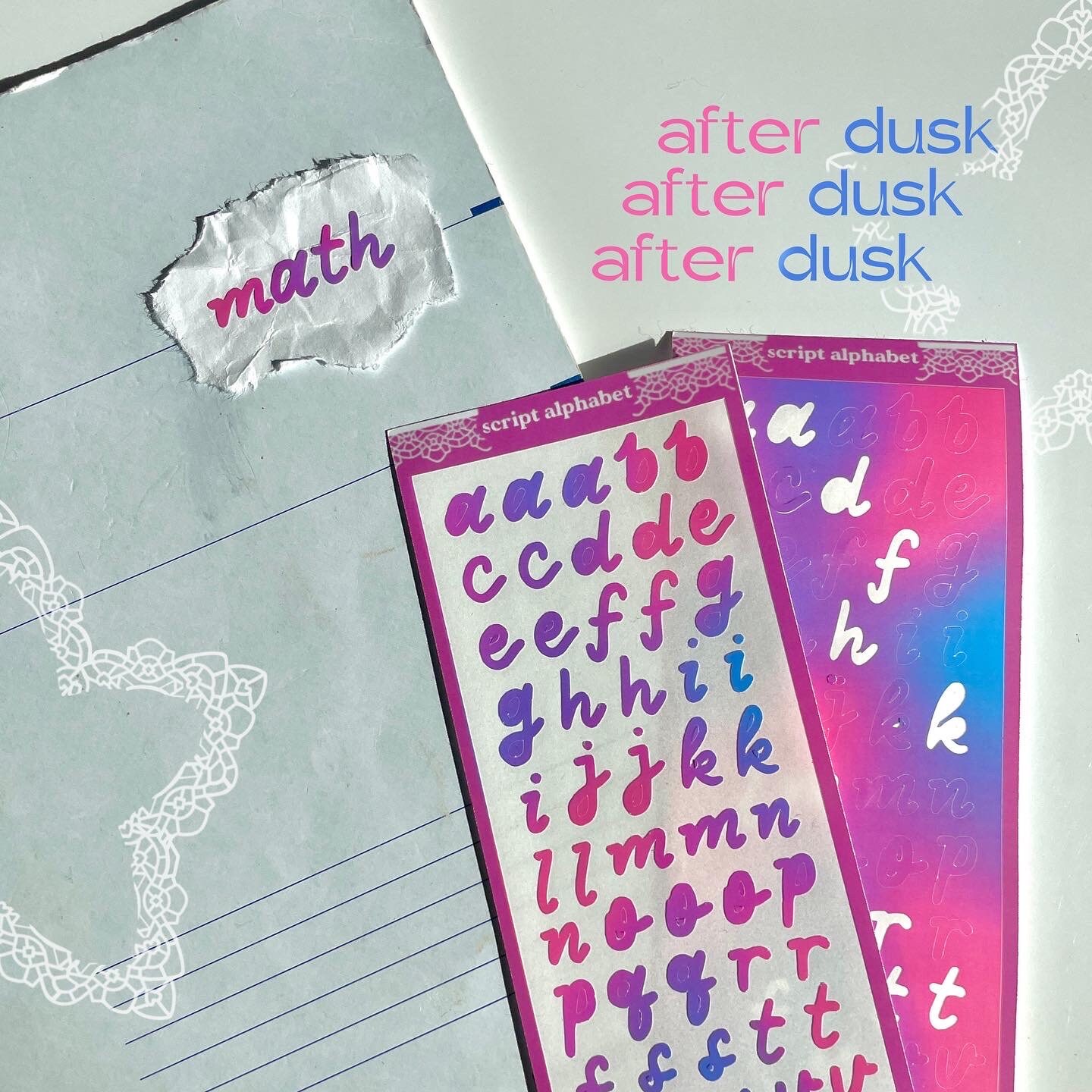 Script Alphabet Sticker Sheet Alphabet Letter Sticker Sheet - Etsy