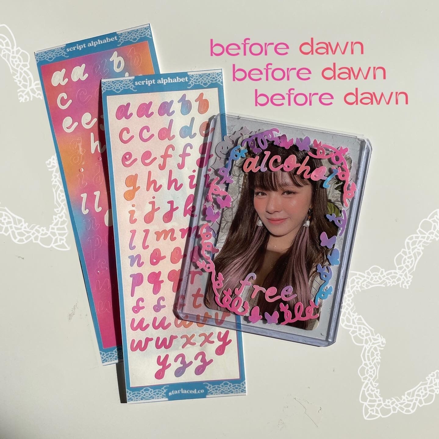 Script Alphabet Sticker Sheet Alphabet Letter Sticker Sheet - Etsy