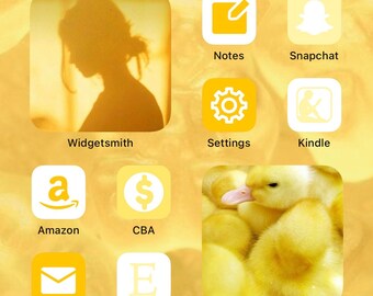 Yellow Aesthetic App Icons - Etsy UK