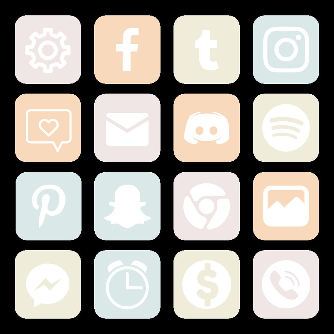 Pastel Aesthetic for Iphone Android Google App Icons - Etsy New Zealand