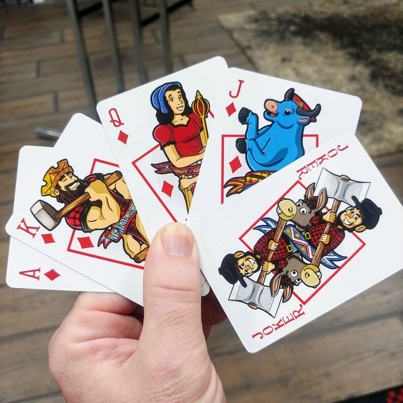 Paul Bunyan and Babe Playing Cards - Etsy