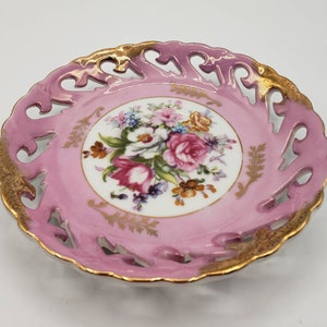 Vintage Inarco Dessert Bowl, Reticulated Underplate 6" Saucer ...