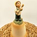 Vintage Porcelain Bell Country Boy Playing Banjo Bib Overalls Hand ...