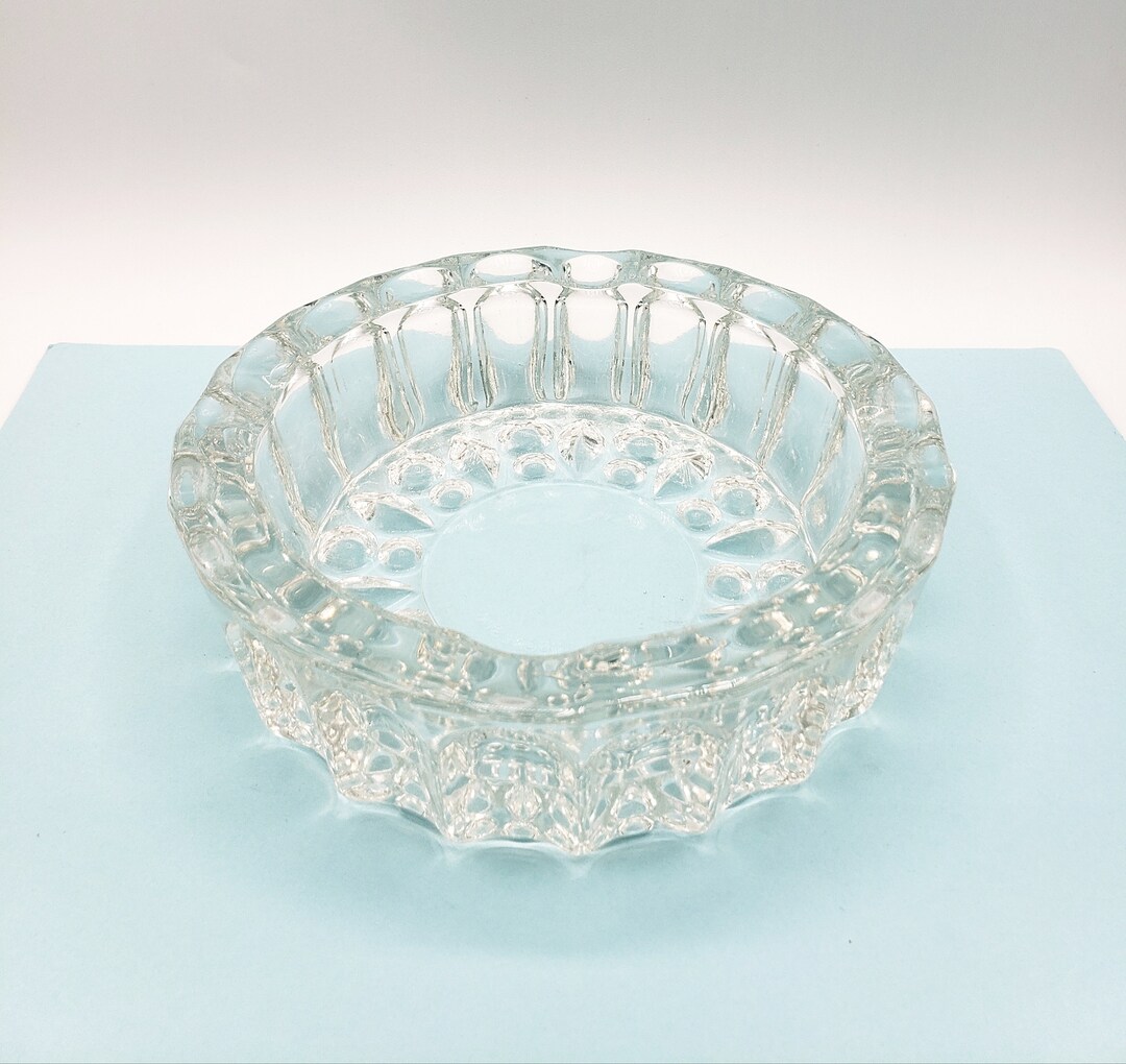 Vintage Heavy Cut Crystal Cigar Ashtray Indonesia KIG Candy Dish 6 MCM ...